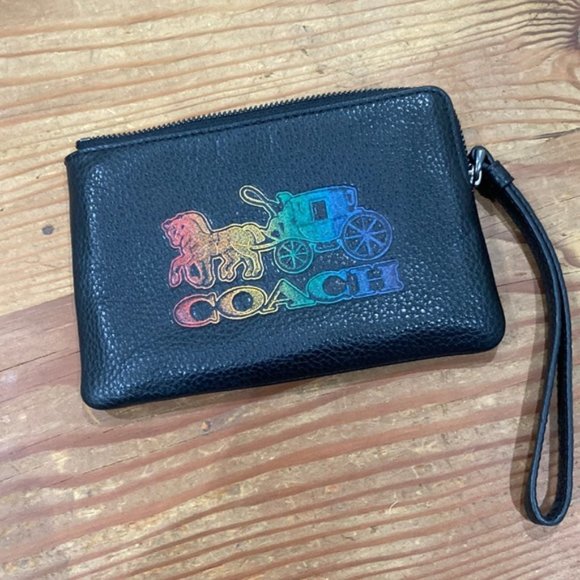 Bags | Coach Rainbow Horse Carriage Zip Pouch | Poshmark